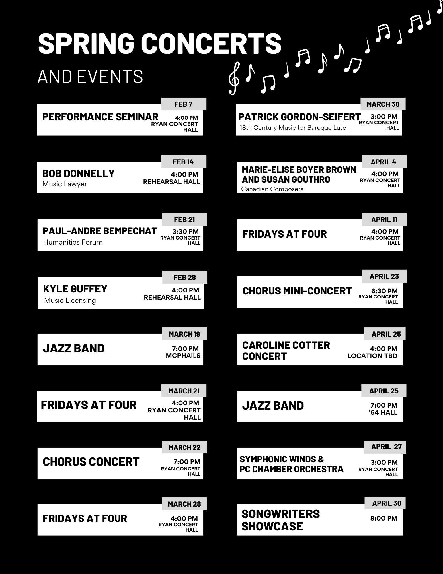 Concerts and Events | Music | Providence College